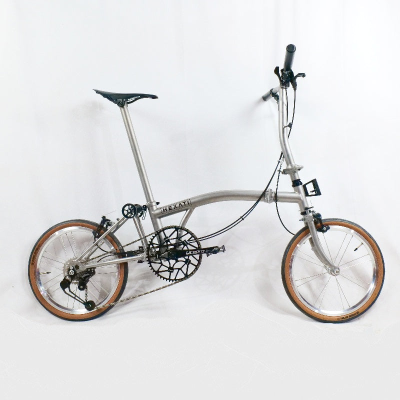 Full aero titanium brompton Clone 16 Inch tri-fold Bike Rim brake with ...