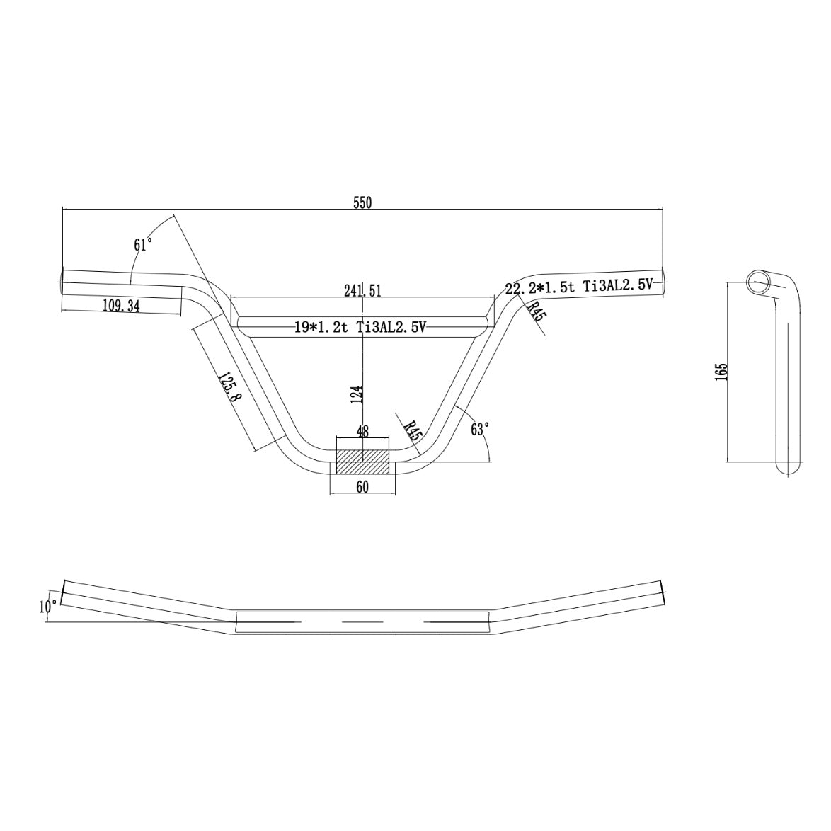 COMEPLAY TITANIUM BMX RACE BARS – TITANIUM BIKE