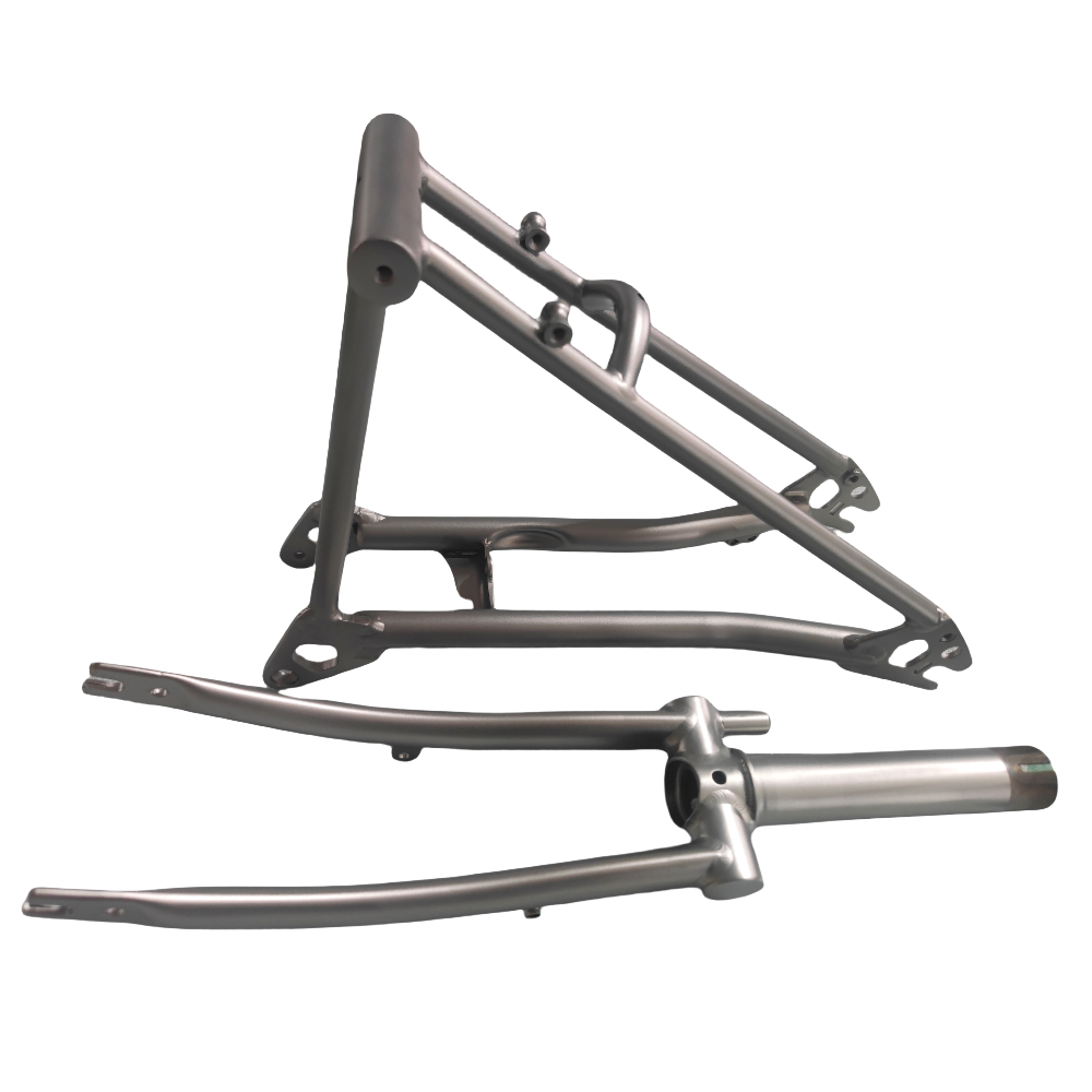 COMEPLAY HEXATI 16" Brompton P Line Titanium Fork, Rear Triangle & Rac ...