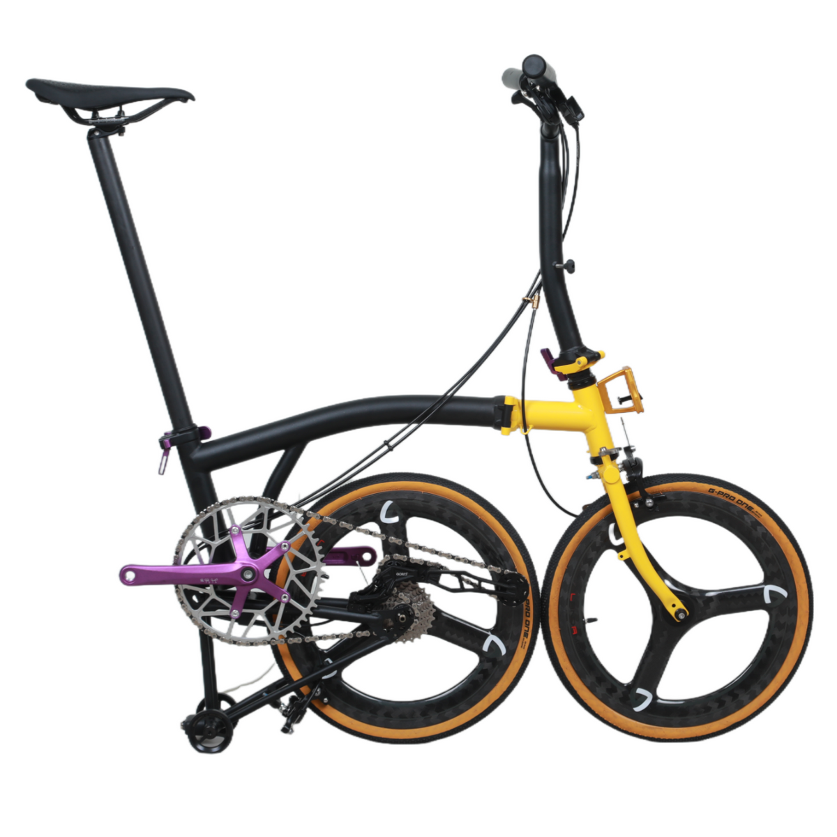 Full aero titanium brompton 16 Inch Bike | Carbon Wheels & C-Brakes，Si ...