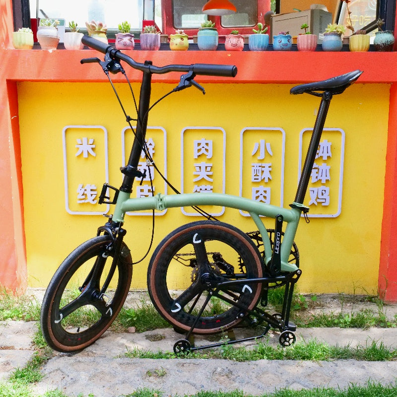 Full aero titanium brompton 16 Inch Bike, 7-Speed,Carbon wheelsets, Ma ...