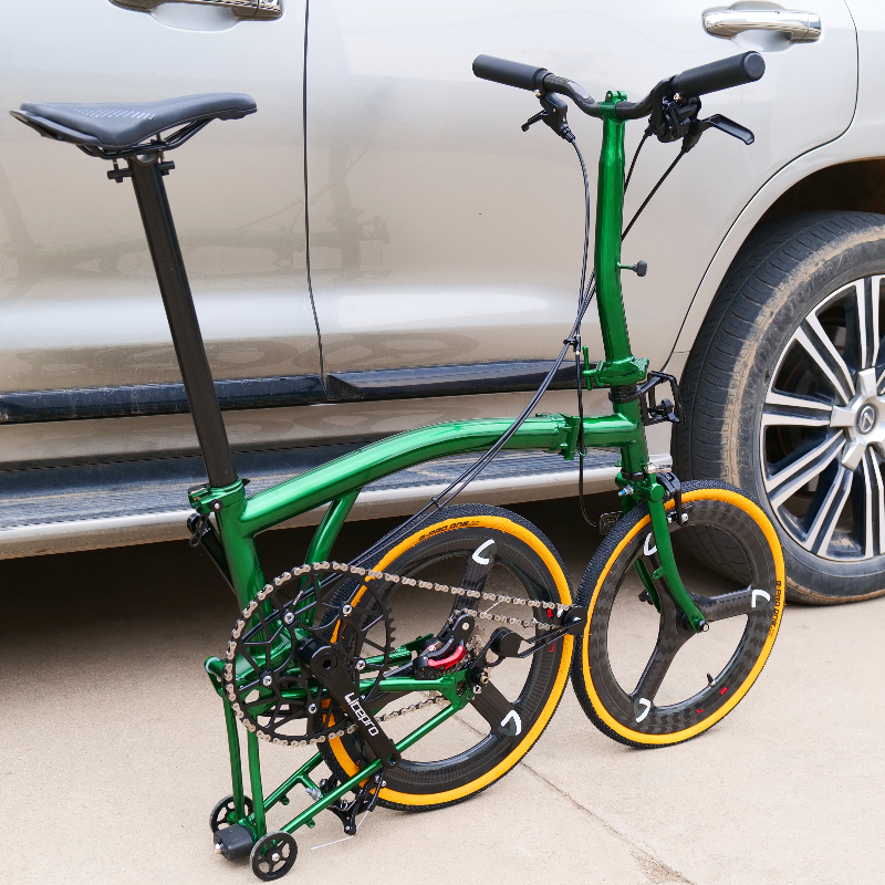 Full aero titanium brompton 16 Inch Bike, 7-Speed,Carbon wheelsets, Em ...