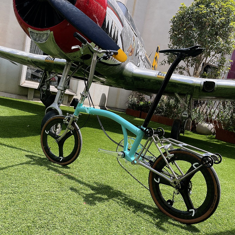 Full aero titanium brompton 16 Inch Bike, 7-Speed,Carbon wheelsets, Sk ...