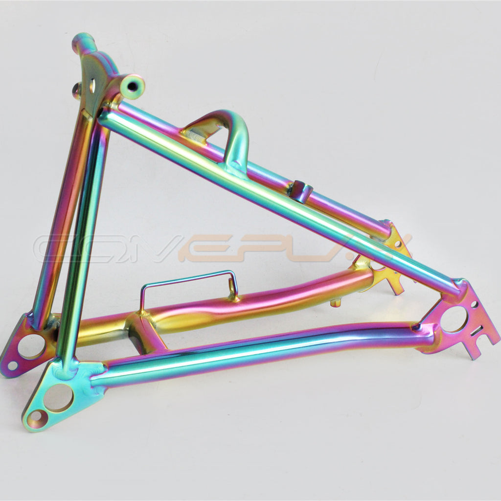 colorful Titanium Rear Triangle rear fork rear frame fit for Brompton ...